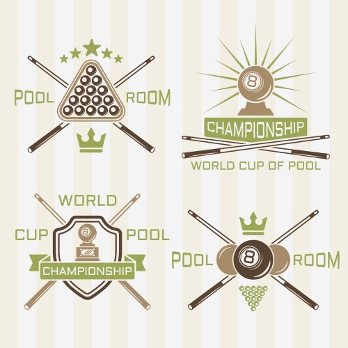 Billiards emblem Royalty Free Vector Image - VectorStock