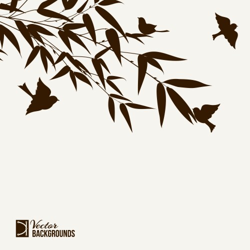 Bamboo with leaves pattern Royalty Free Vector Image