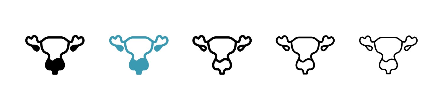 Pelvic inflammatory disease icon set on white Vector Image