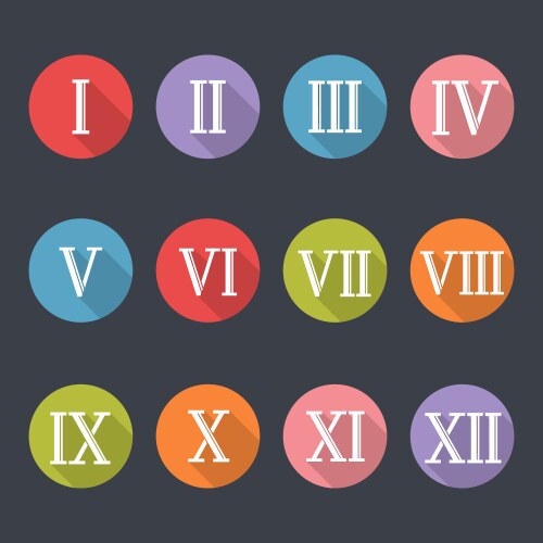Roman Numerals Vector Images (over 2,500)