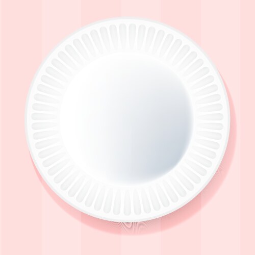 White plate Royalty Free Vector Image - VectorStock