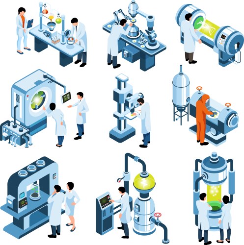 Isometric laboratory or chemical medicine lab Vector Image