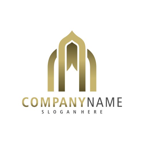 Mosque logo design creative concepts Royalty Free Vector