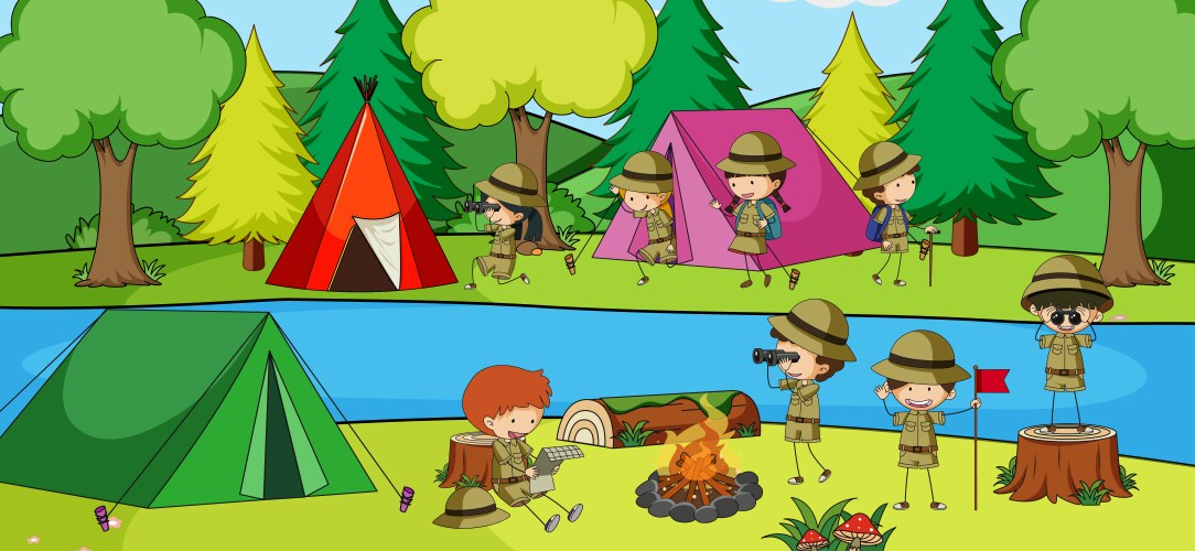 Kids Camping Clipart Vector Images (over 1,000)