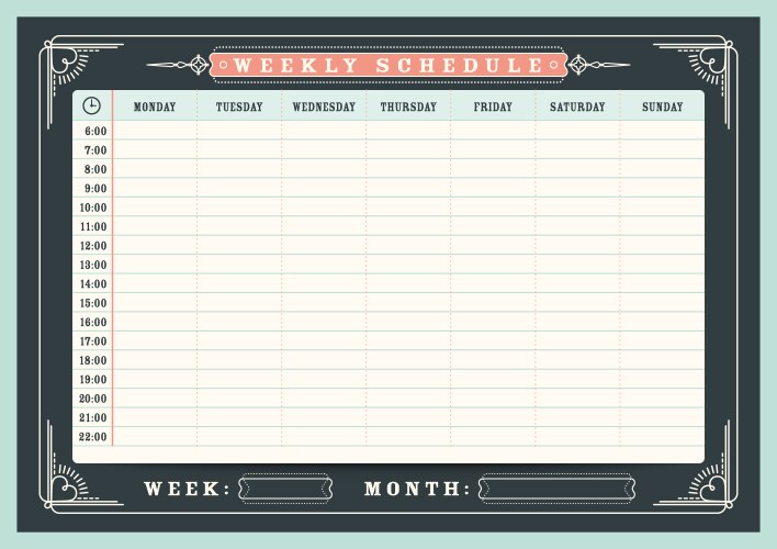 Weekly Schedule Vector Images (over 7,900)