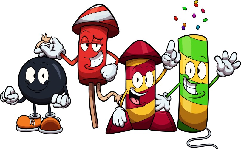 Fireworks cartoon Vector Images & Graphics for Commercial Use | VectorStock