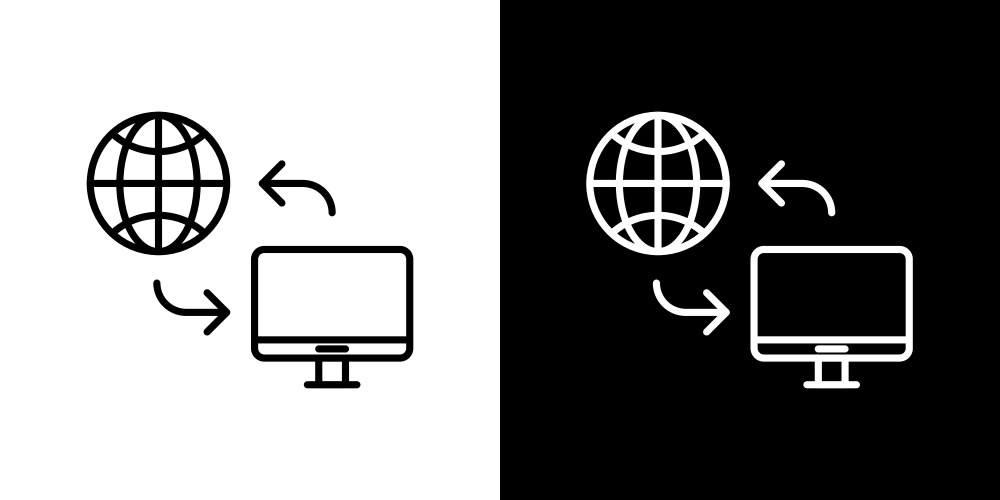 File sharing icon set on white background Vector Image