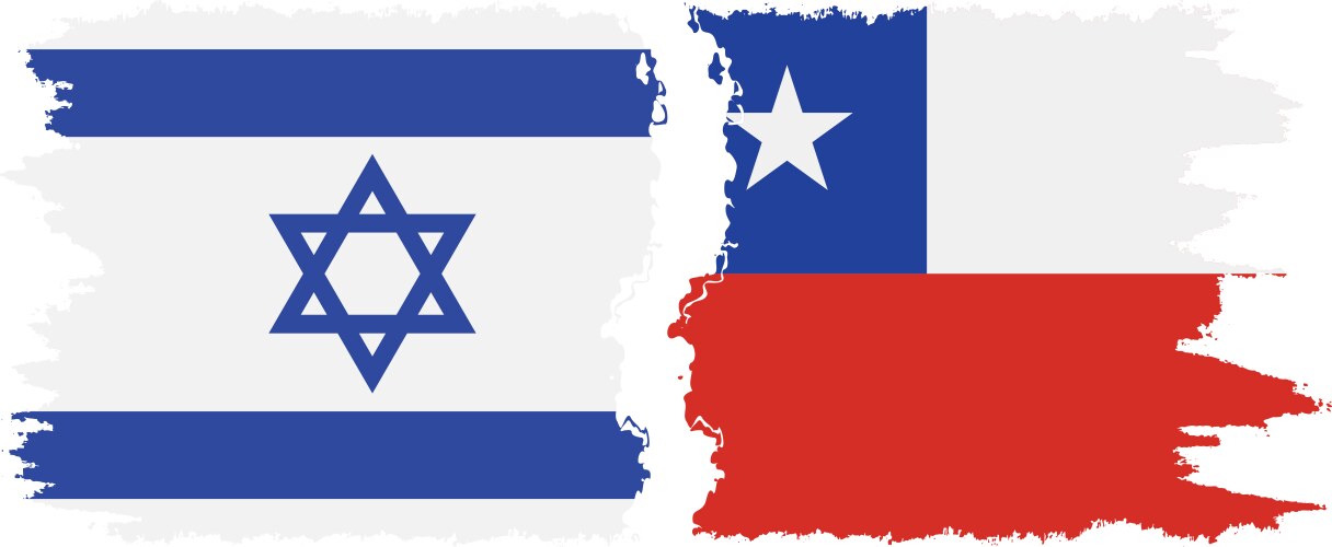 Philippines and chile grunge flags connection Vector Image