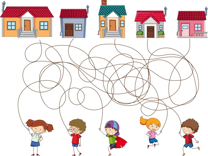 Cartoon maze activity with chef and pizza Vector Image