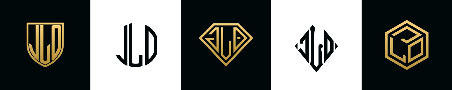 Initial letters hnz logo designs bundle Royalty Free Vector