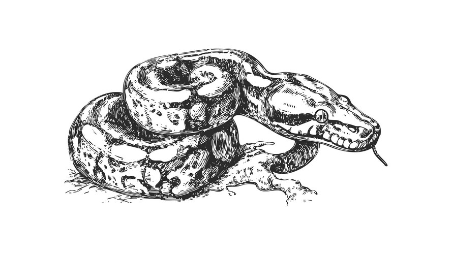 Detailed Reptile Silhouette – Royalty-Free Vector | VectorStock