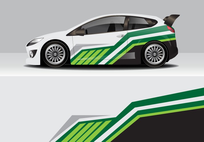 Modern sporty abstract car wrap auto sticker Vector Image