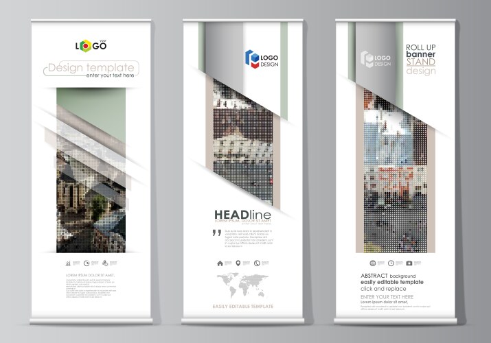 Layout flyer banner design templates Royalty Free Vector