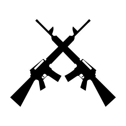Crossed rifles icon Royalty Free Vector Image - VectorStock