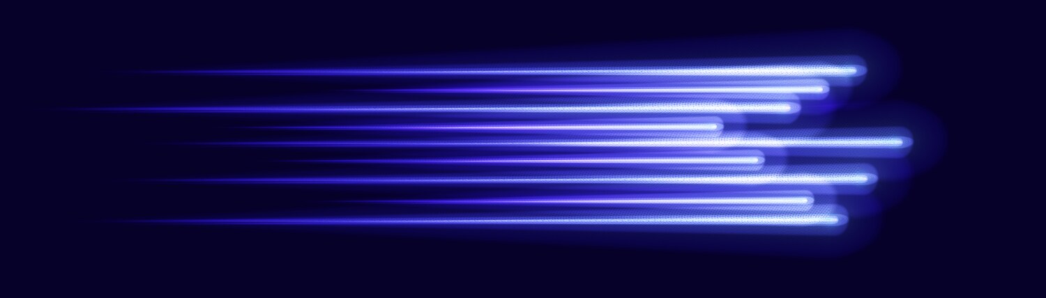 High motion speed blue light lines blur rays Vector Image