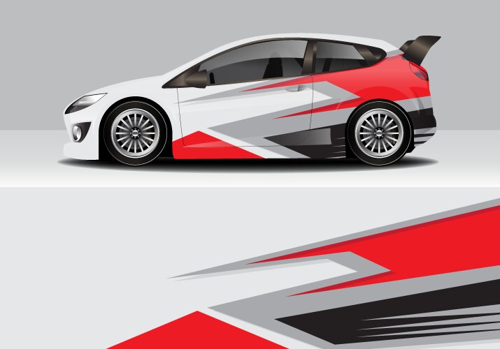 Modern sporty abstract car wrap auto sticker Vector Image