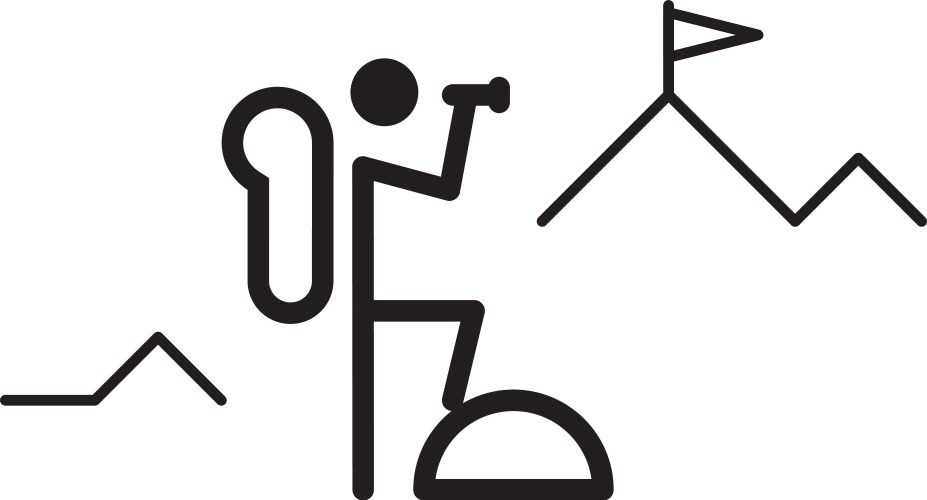 Hiking icon Royalty Free Vector Image - VectorStock