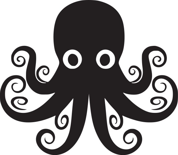Engraved octopus icon Royalty Free Vector Image