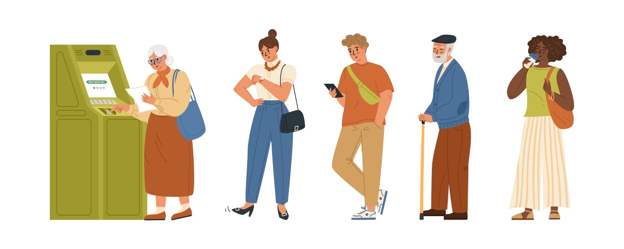 People Queue Vector Images (over 5,300)