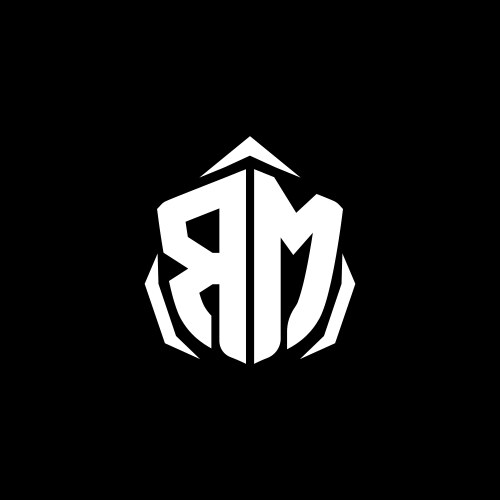 Mr monogram headphone and microphone style Vector Image