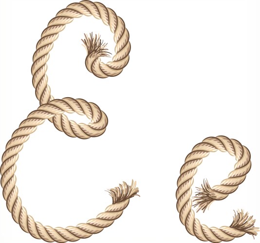 Rope Letter M - Knot Detail – Royalty-Free Vector | VectorStock