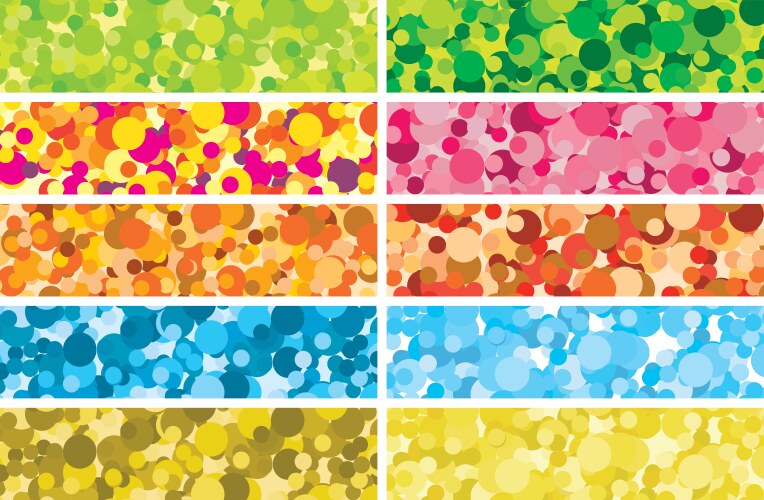 Colorful lenses or confetti web banners set 10 iv Vector Image