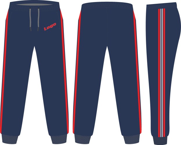 Mens work pants mockup set Royalty Free Vector Image