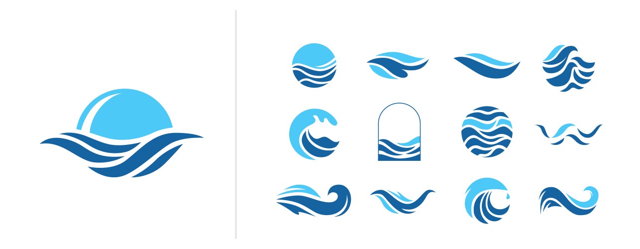 Water delivery logo icon design Royalty Free Vector Image