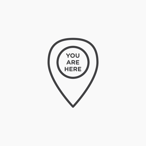 You are here logo Vector Images & Graphics for Commercial Use | VectorStock