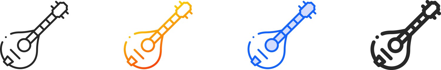 Cuneiform iconthin linear gradient blue stroke Vector Image