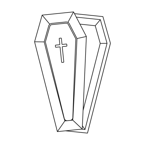 Coffin rip icon Royalty Free Vector Image - VectorStock