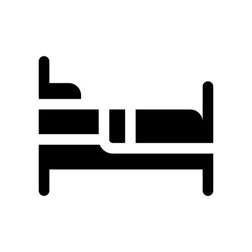 Simple black bed logo design inspiration Vector Image