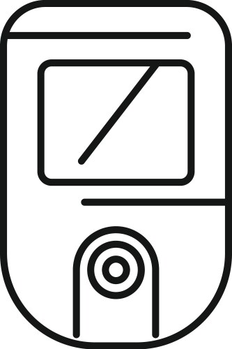 Glucometer showing blood glucose level icon Vector Image