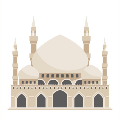 Muslim traditional architecture mosque house Vector Image