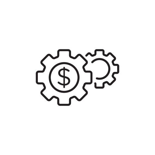 Lower cost icon Royalty Free Vector Image - VectorStock