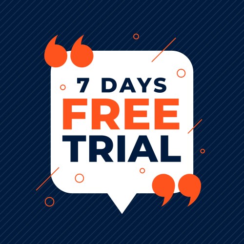7 day free trial Royalty Free Vector Image - VectorStock