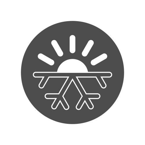 Heat pump icon pictogram Royalty Free Vector Image