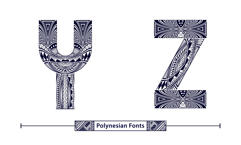 Polynesian tattoo style sleeve design Royalty Free Vector