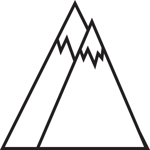 Mountain outlines Vector Images & Graphics for Commercial Use | VectorStock