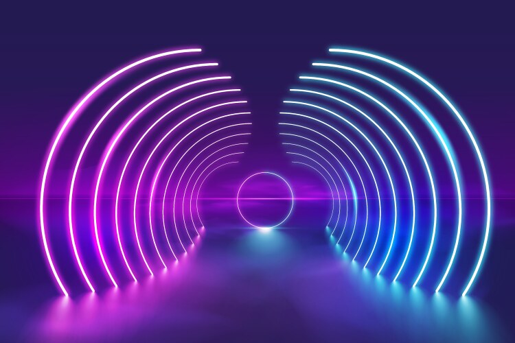 Realistic neon lights background Royalty Free Vector Image