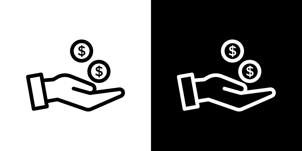 Revenue icon set on white background Royalty Free Vector