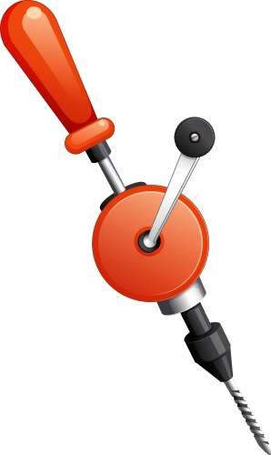 Drill cartoon isolated design Royalty Free Vector Image