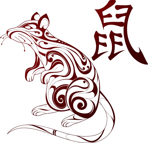 Taurus tattoo as zodiac symbol Royalty Free Vector Image