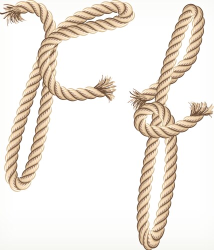Alphabet Rope Letter Vector Images (over 940)
