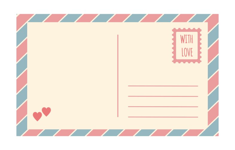 Vintage postcard template set Royalty Free Vector Image
