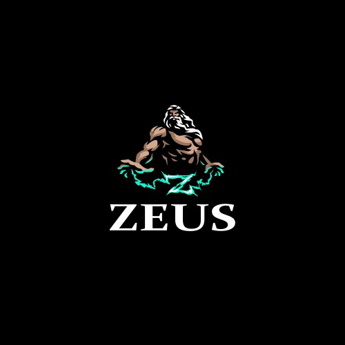 Zeus lightning insignia Royalty Free Vector Image