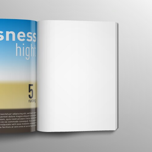 Blank magazine page Royalty Free Vector Image - VectorStock