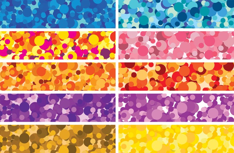 Colorful lenses or confetti web banners set Vector Image