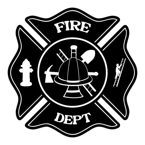 Fire Maltese Cross Outline