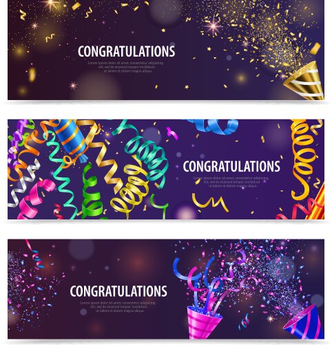 Exciting roller skating party banners advertising Vector Image